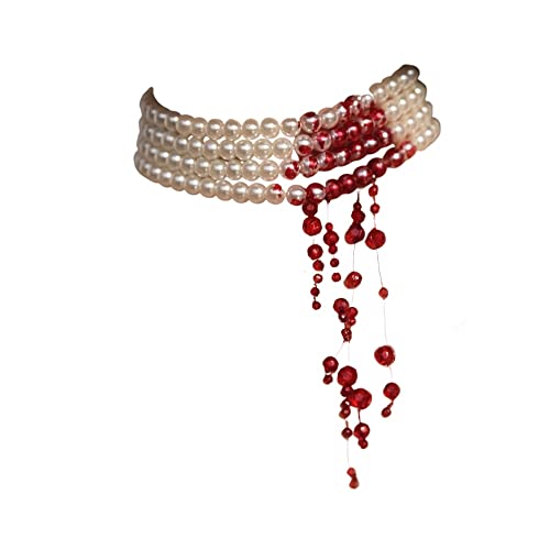 Cable Chain Halloween Choker Necklace with Resin Dripping Blood and ...